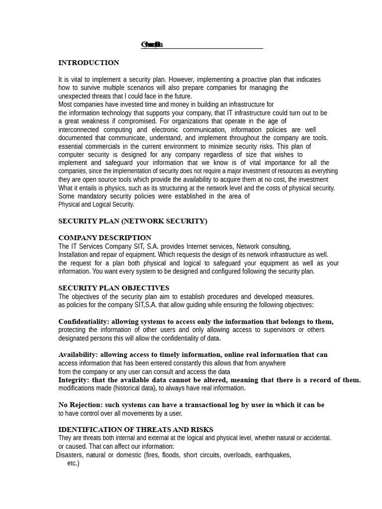 Information Security Plan | PDF | Computer Security | Security