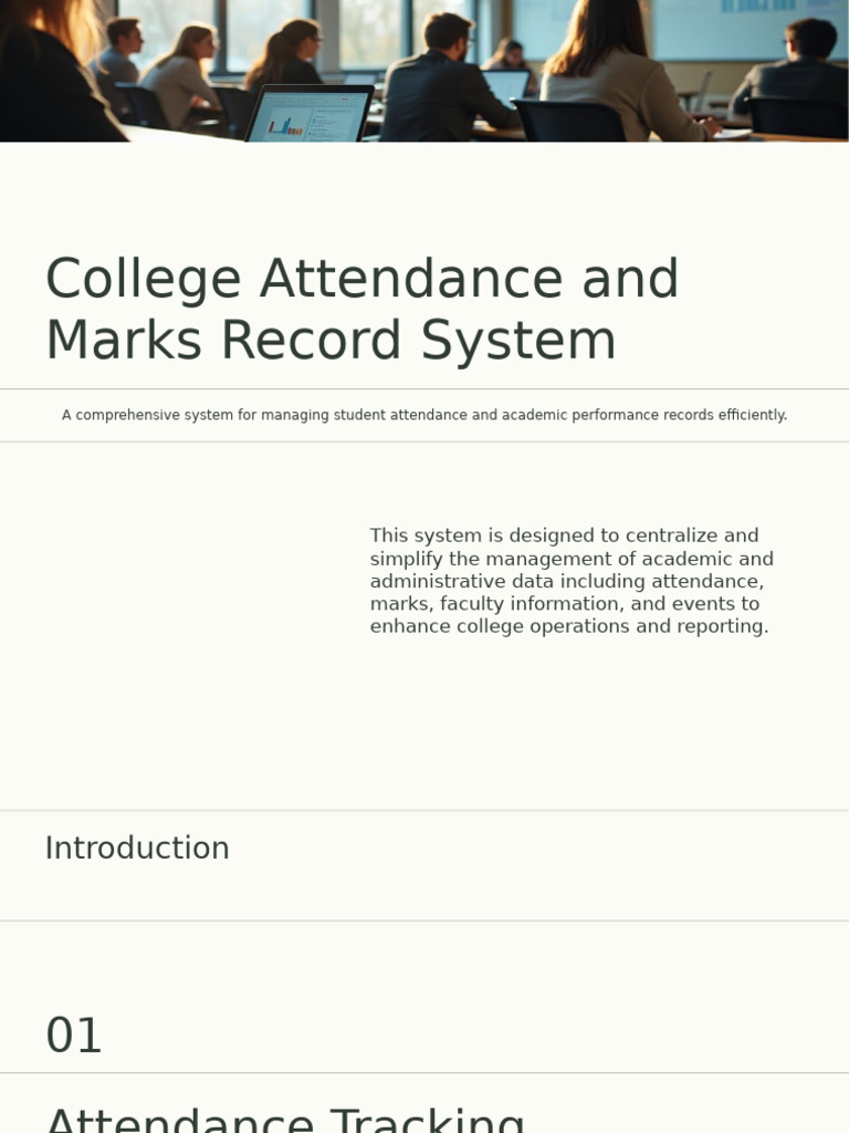College Attendance and Marks Record System | PDF | Data | Information ...
