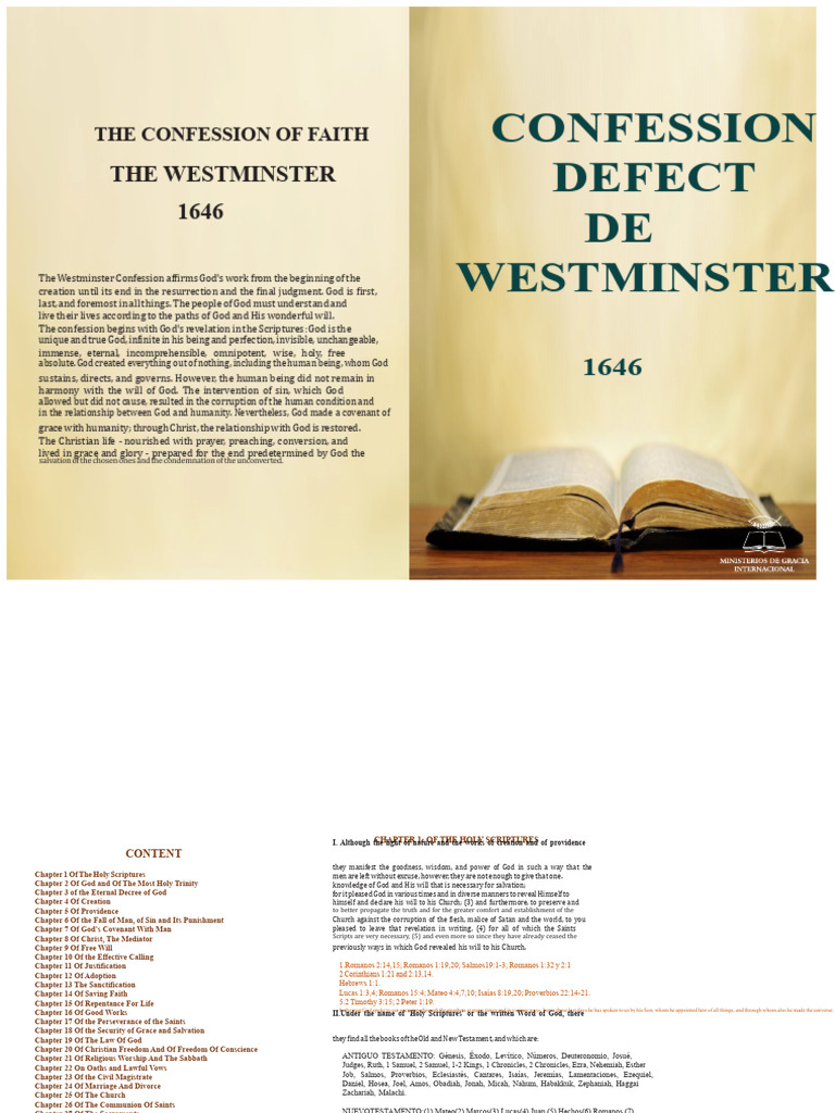Westminster Confession of Faith PDF | PDF | Grace In Christianity ...