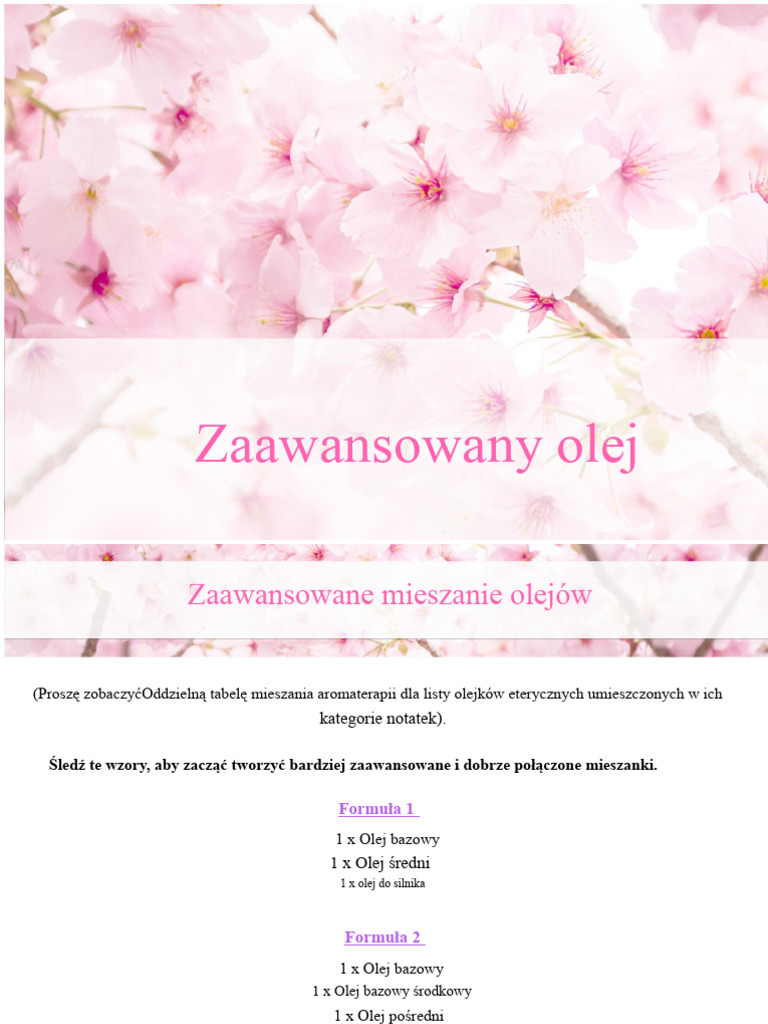 Zaawansowane Mieszanie Olejów PDF | PDF