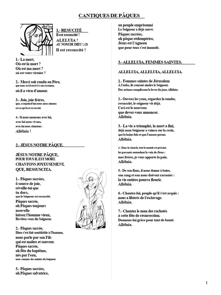 Chants de Pâques et Résurrection | PDF | Pâques | Résurrection de Jésus