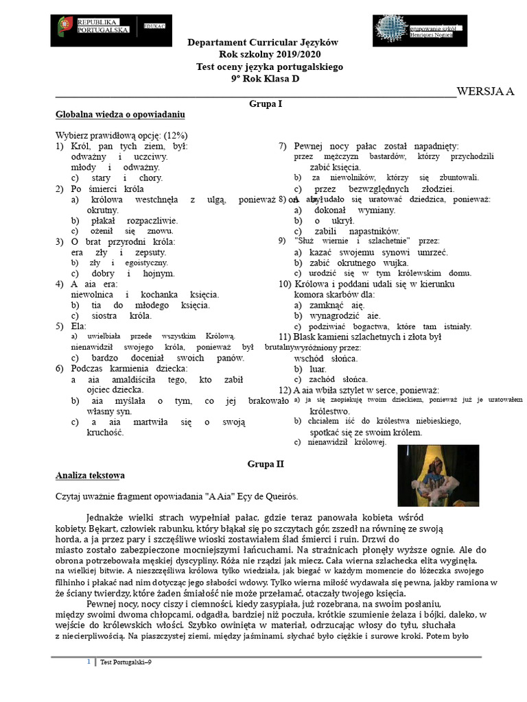 Test-Tekst Narracyjny-A AIA | PDF