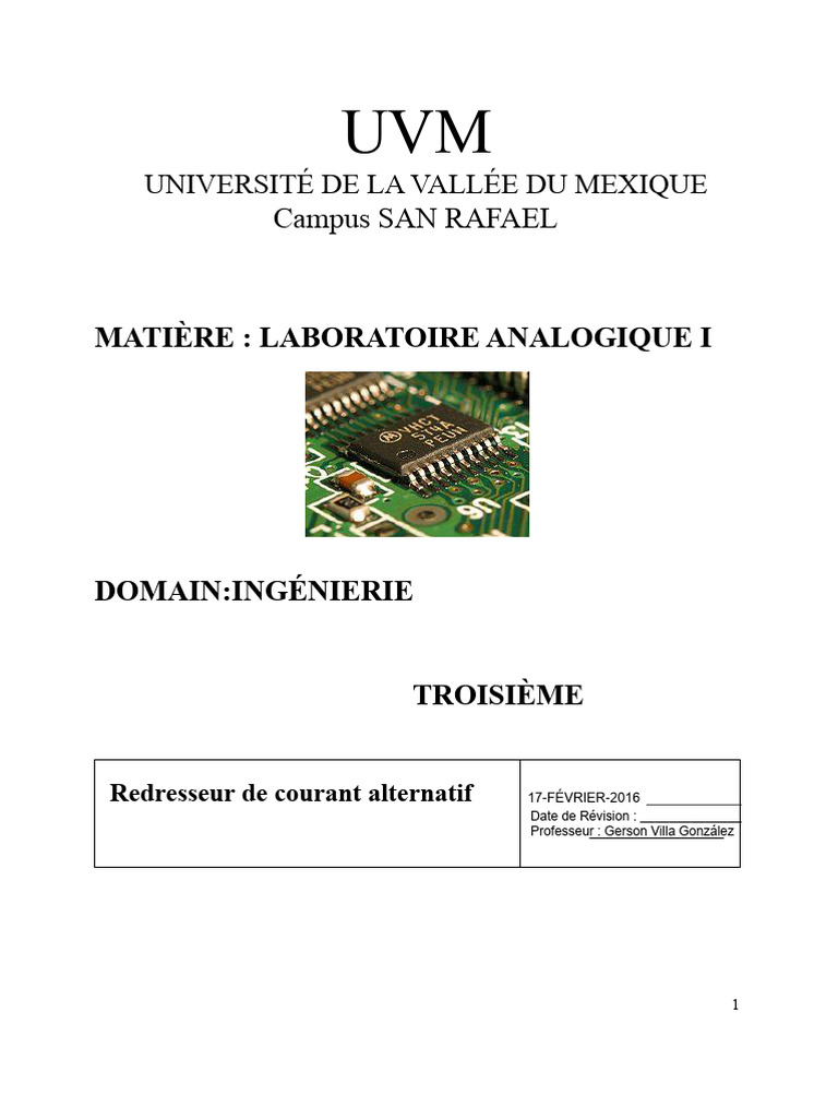 Pratique 4 Redresseur en Onde Complète | PDF | Redresseur | Diode