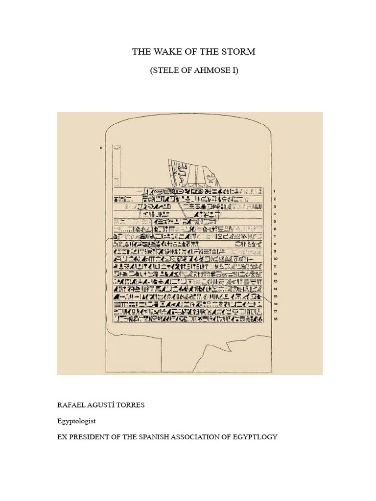 Stele of Ahmose I: The Tempest Event | PDF | The Exodus | Akhenaten