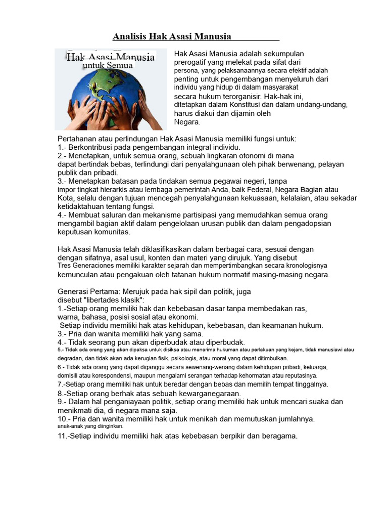 Analisis Hak Asasi Manusia | PDF