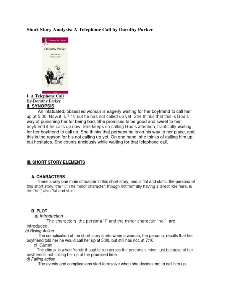 A Telephone Call | PDF | Short Stories | Anger