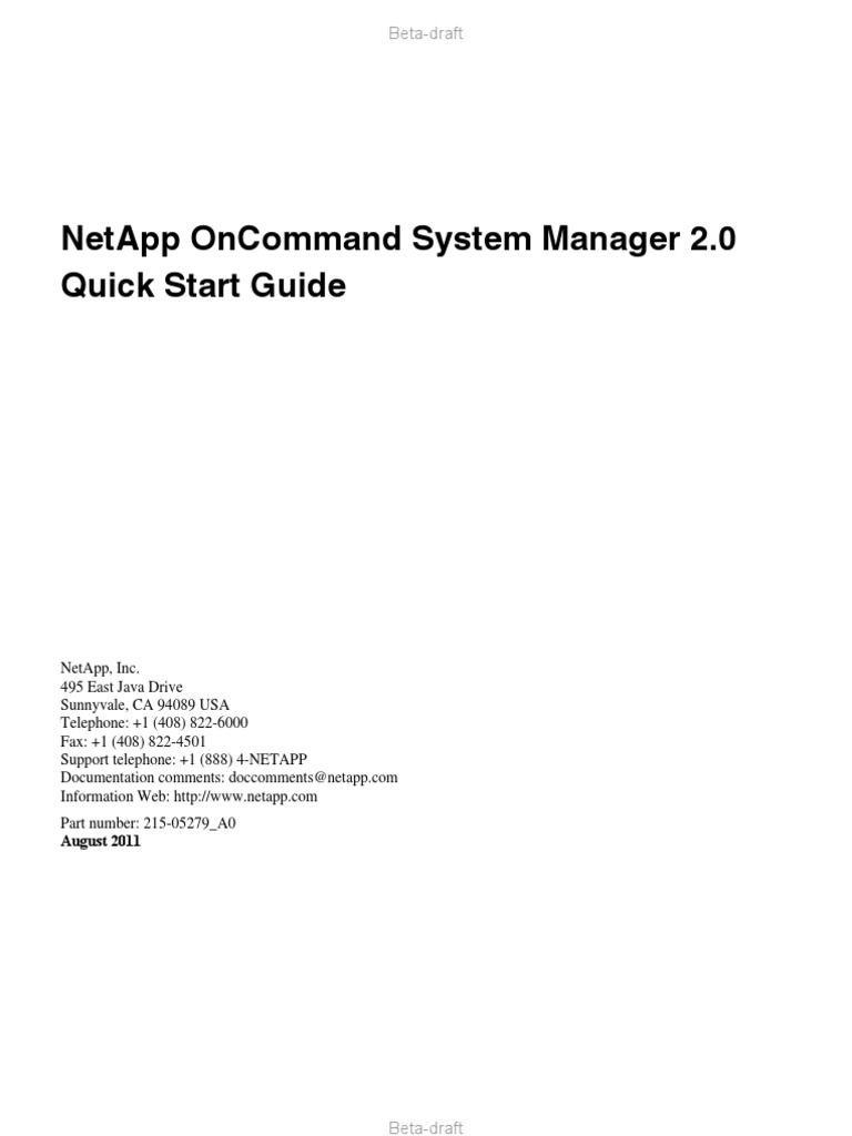 Netapp Oncommand System Manager Quick Start Guide Pdf Linux Microsoft Windows