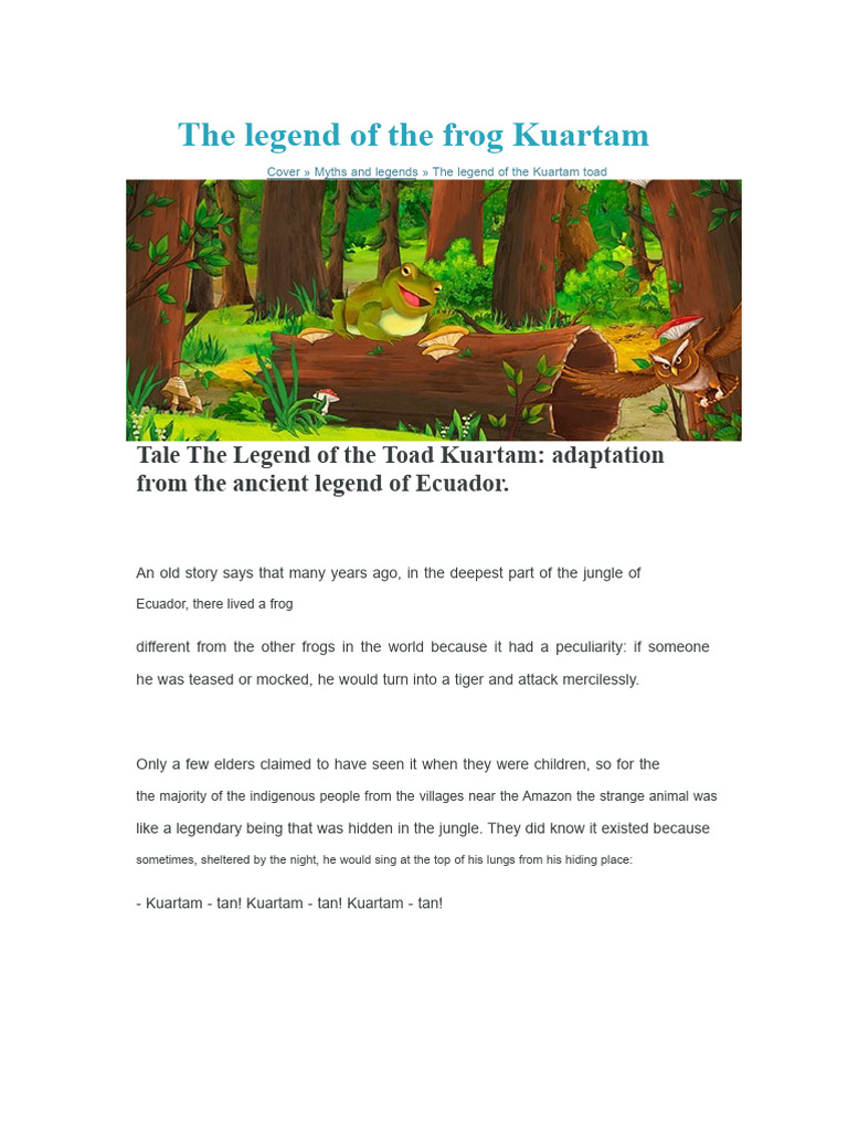 The Legend of The Frog Kuartam | PDF | Frog