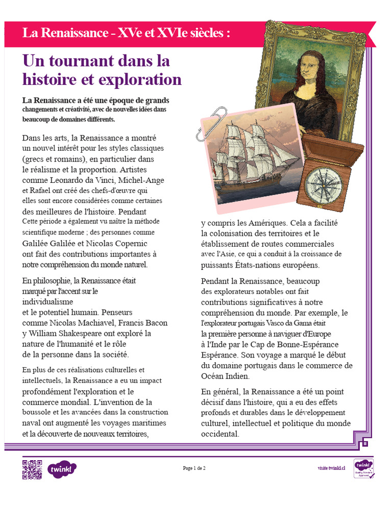 La Renaissance : Art, Science et Exploration | PDF | Renaissance | Science