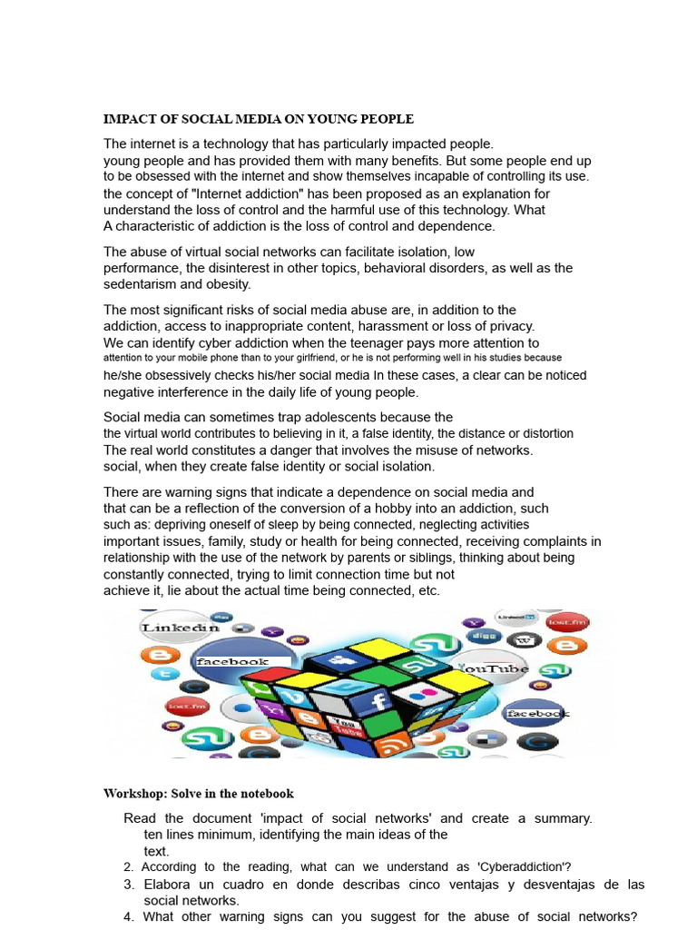 Impact of Social Media On Young People | PDF
