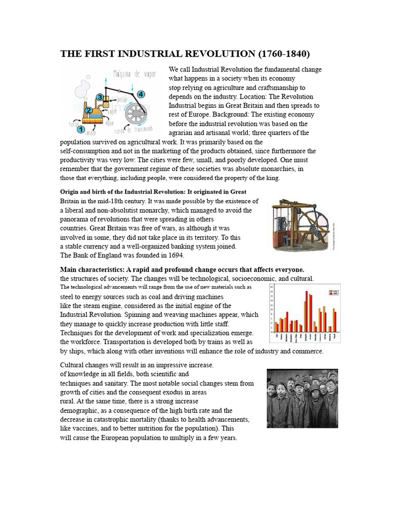 Overview of the First Industrial Revolution | PDF | Industrial ...