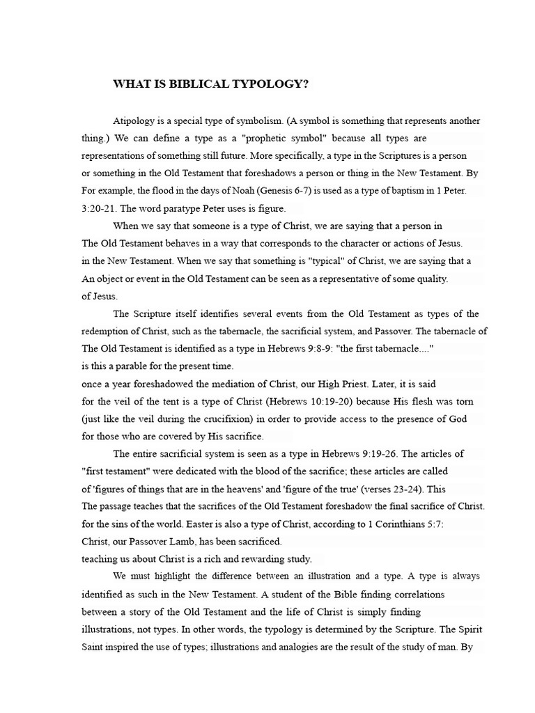 10 Types of Christ in The Bible | PDF | Jesus | Sacrifice