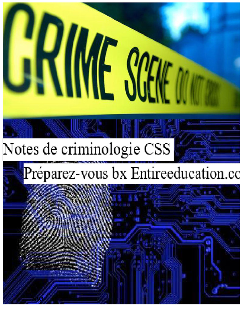 Notes de criminologie CSS complètes | PDF | Crimes | Crime et violence