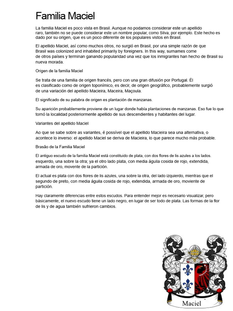 Familia Maciel | PDF
