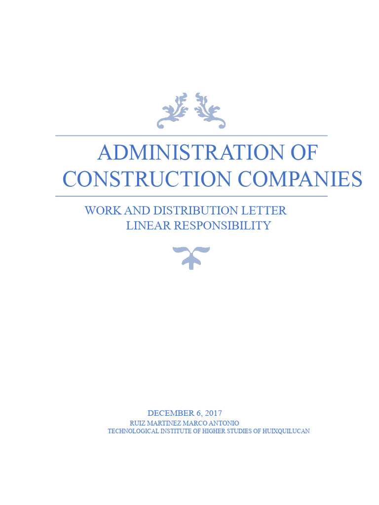 Work Distribution Letter | PDF