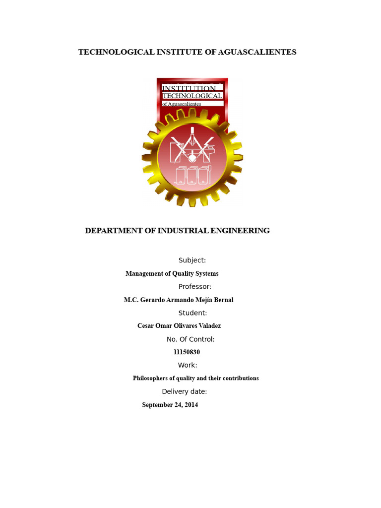 Philosophers of Quality and Their Contributions | PDF | Business