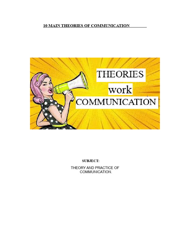 Key Communication Theories Explained | PDF | Communication | Cognition