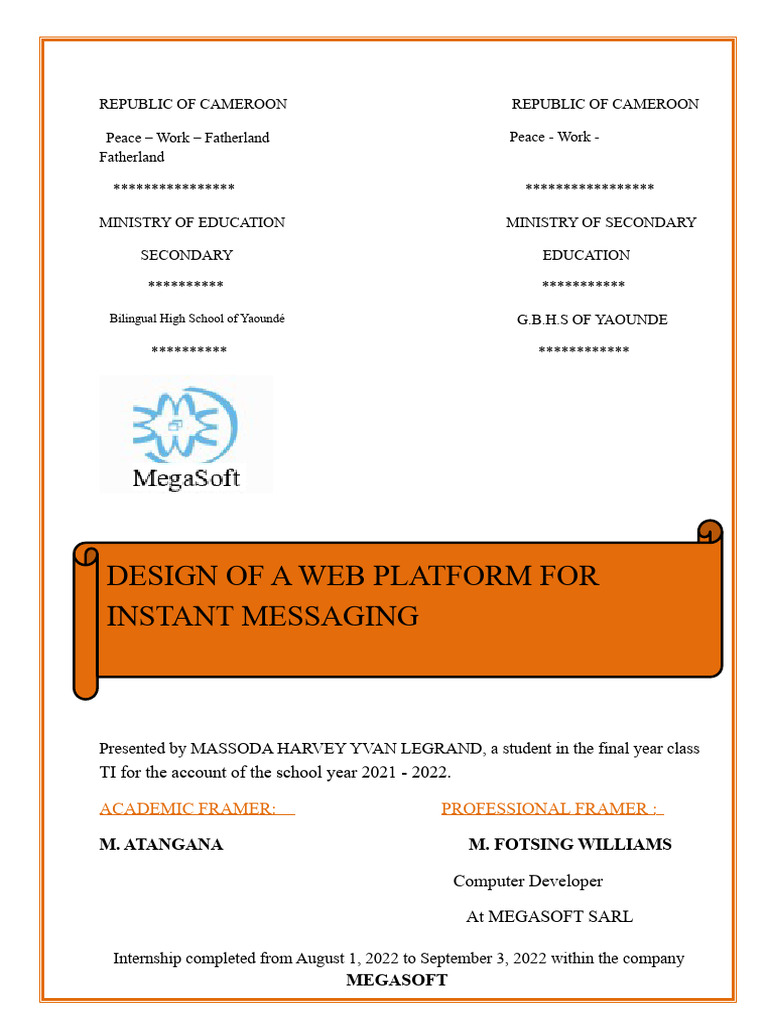 Internship Report For The BAC in Information Technology | PDF | Computing