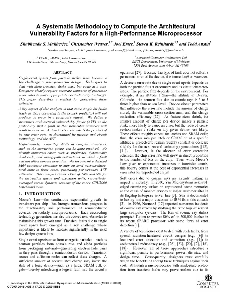 AVF | PDF | Instruction Set | Central Processing Unit