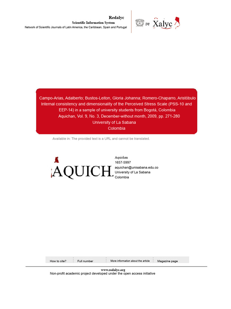 Perceived Stress Scale (PSS-10 and PSS-14) | PDF | Psychometrics ...
