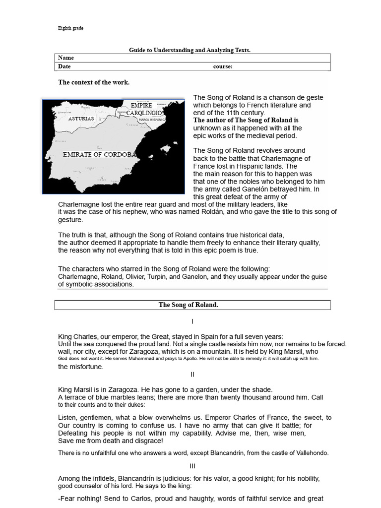 Analyzing The Song of Roland: Epic Overview | PDF