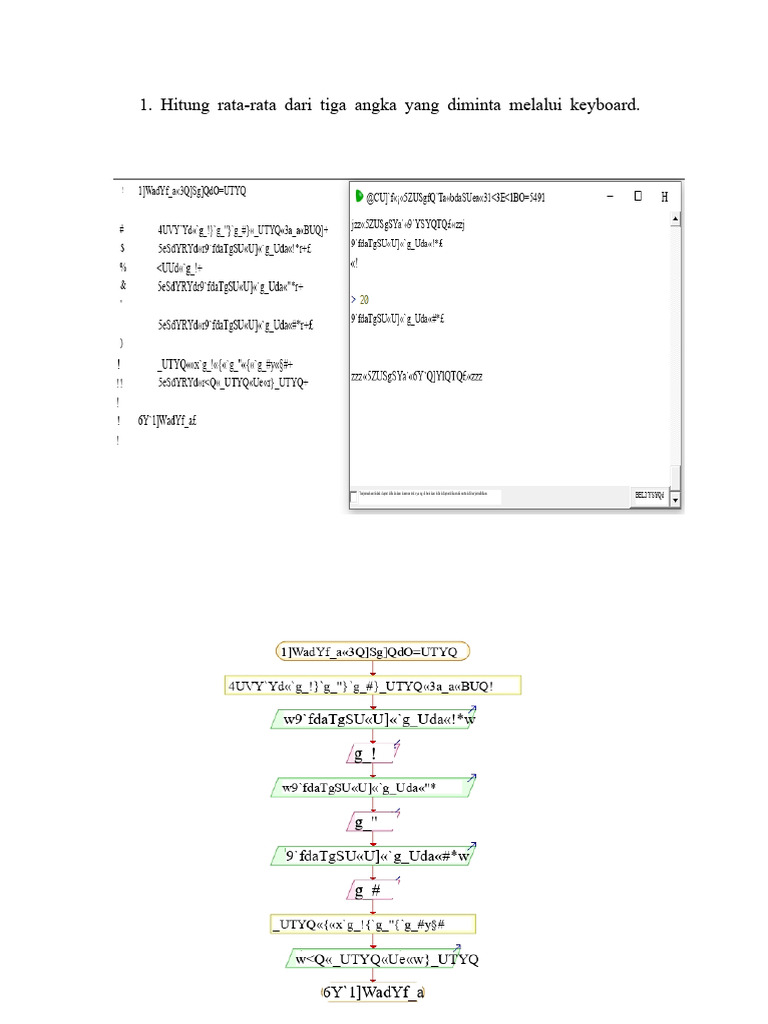 Menghitung Rata-Rata Dari Tiga Angka Yang Diminta Melalui Keyboard | PDF