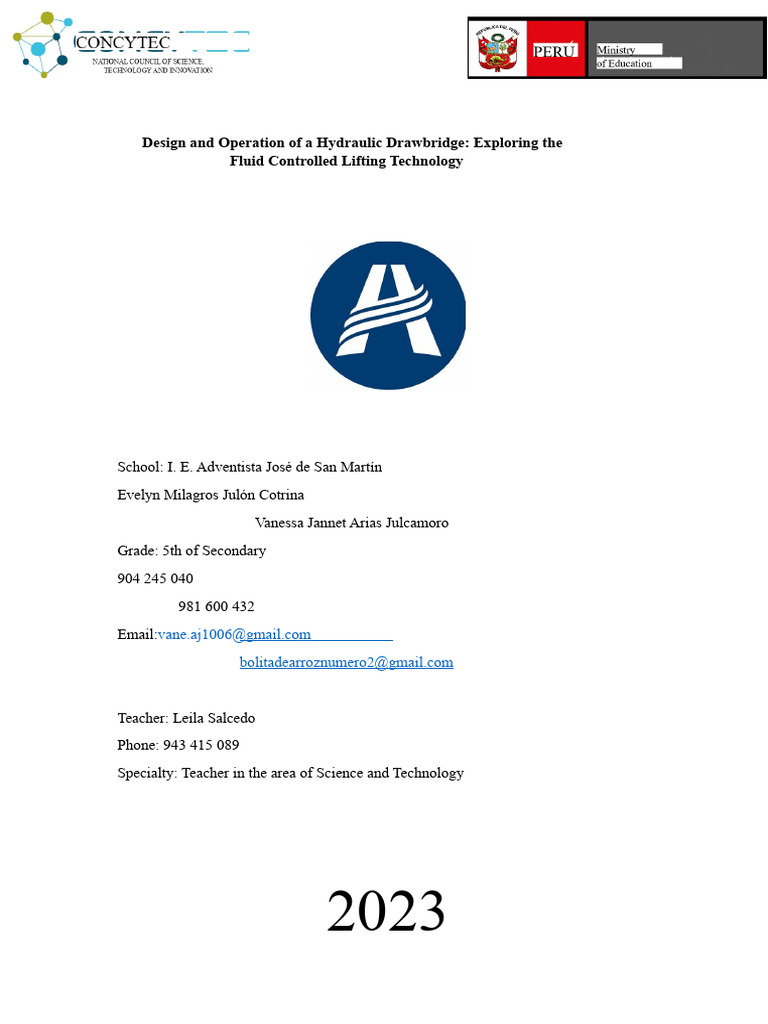 Hydraulic Drawbridge Design and Technology | PDF | Water | Pressure
