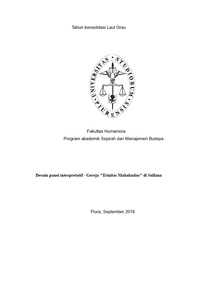 Deskripsi Gereja Trinitas Sullana | PDF
