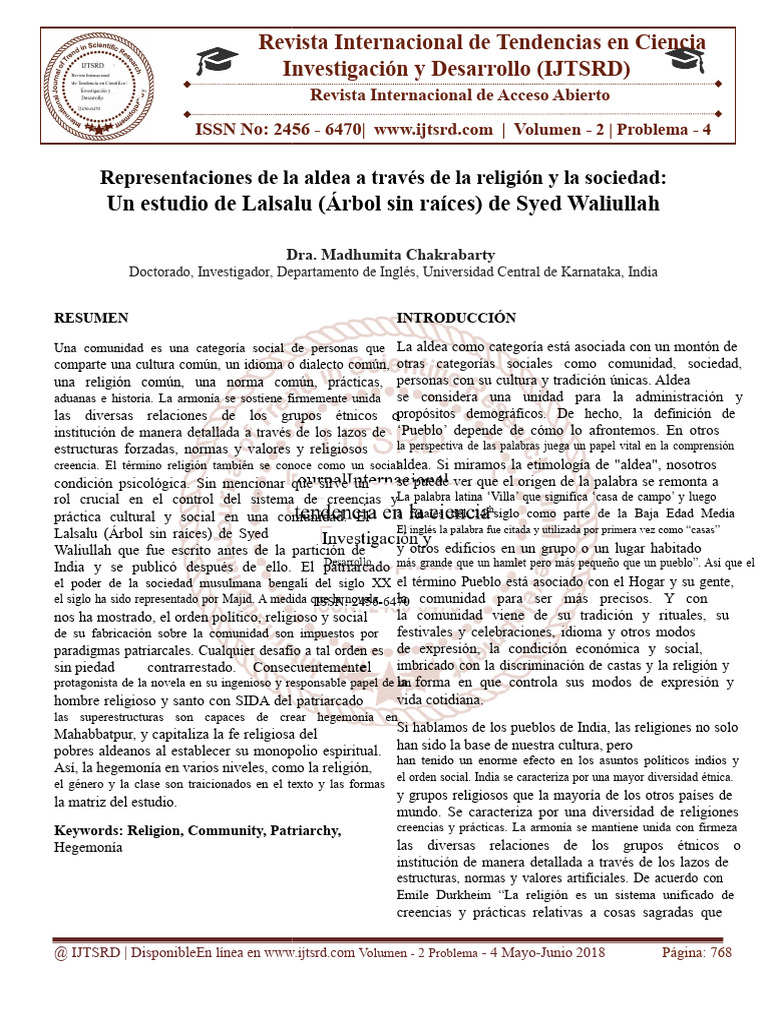 Representaciones Del Pueblo A Través de La Religión y La Sociedad: Un ...