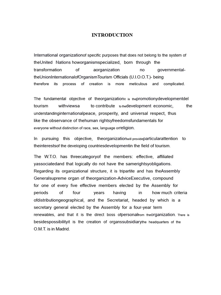 UNWTO (United Nations World Tourism Organization) | PDF | Tourism ...