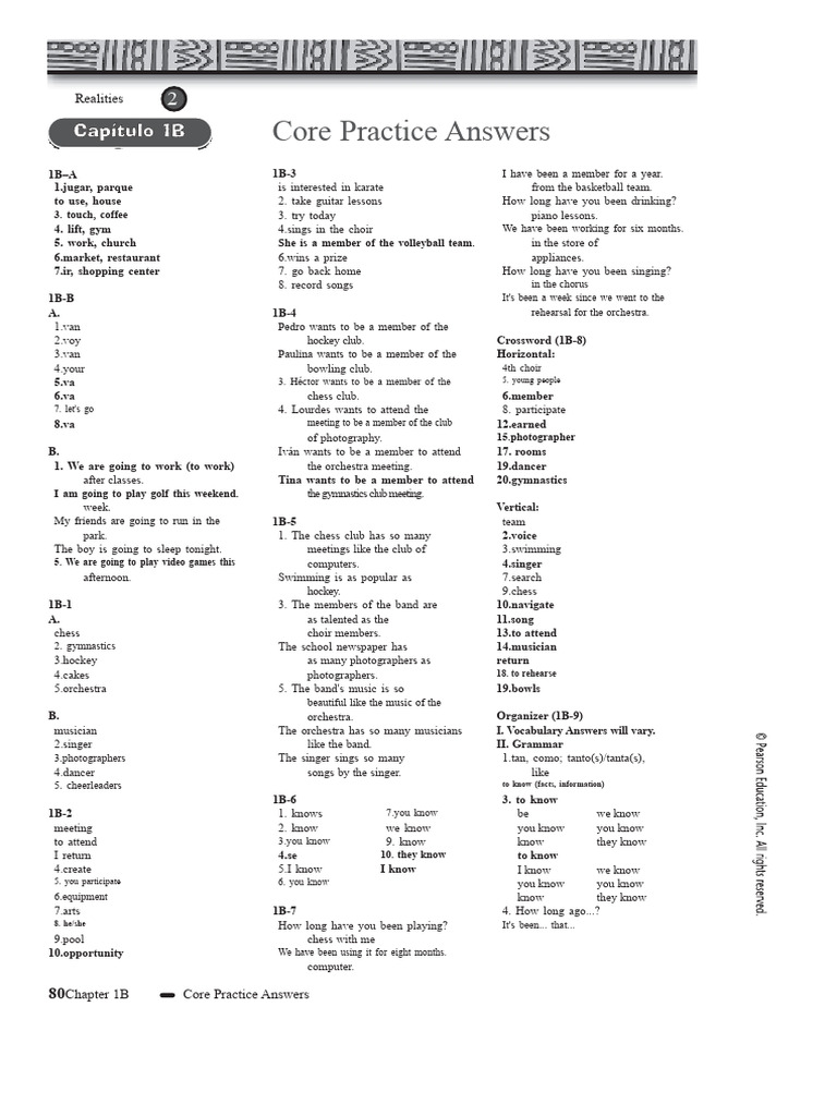 Core Practice Answers | PDF | Chess | Chess Openings