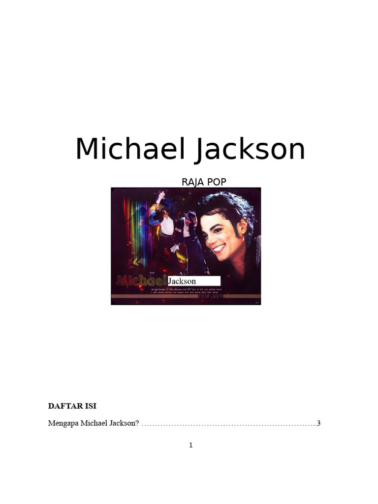 Michael Jackson: Kehidupan dan Kontroversi | PDF