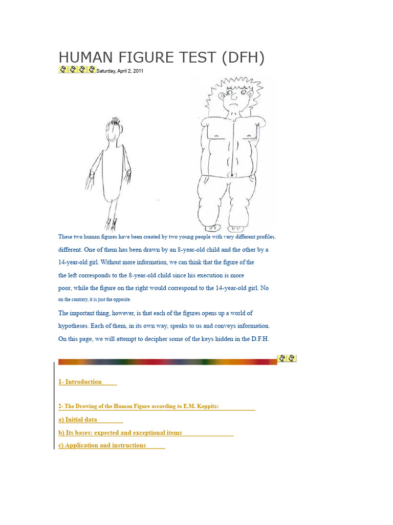 Test Human Figure Kopitz | PDF | Intelligence Quotient | Anxiety