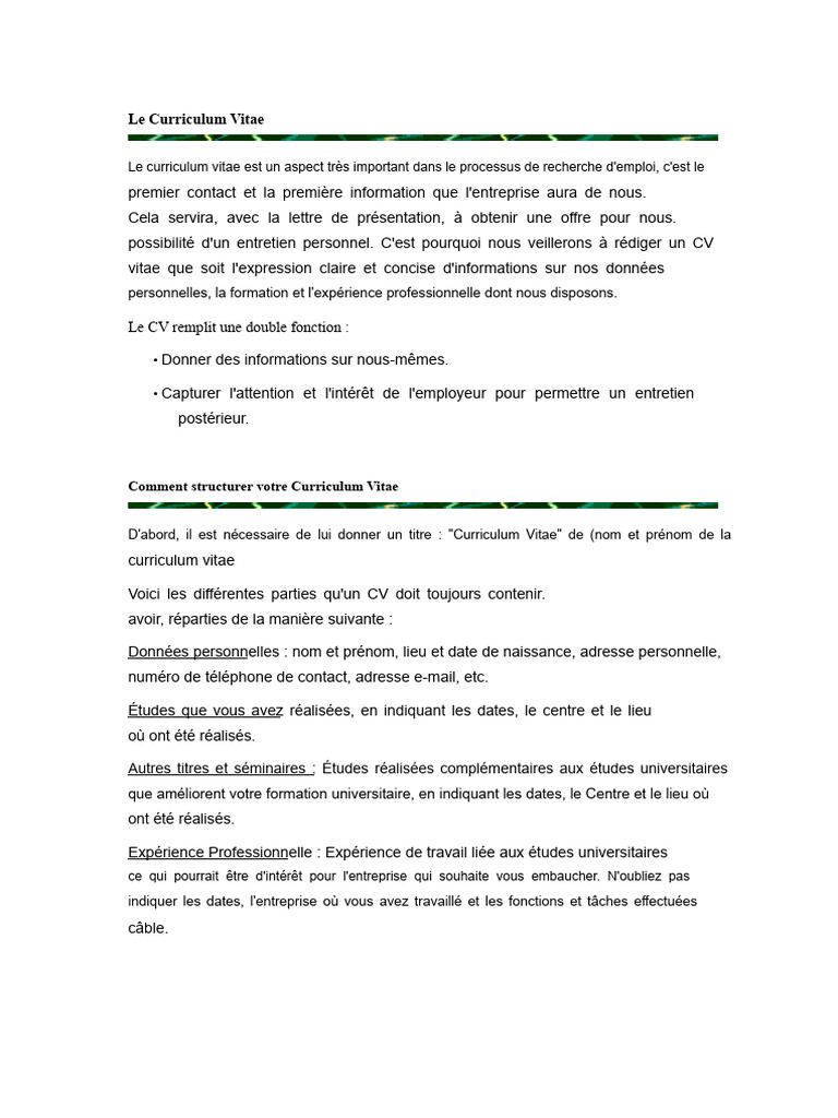 Exposition de Curriculum 1 | PDF | Informatique