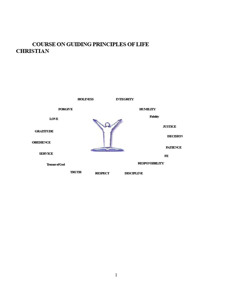Christian Life Guiding Principles Course | PDF | Jesus | Justice