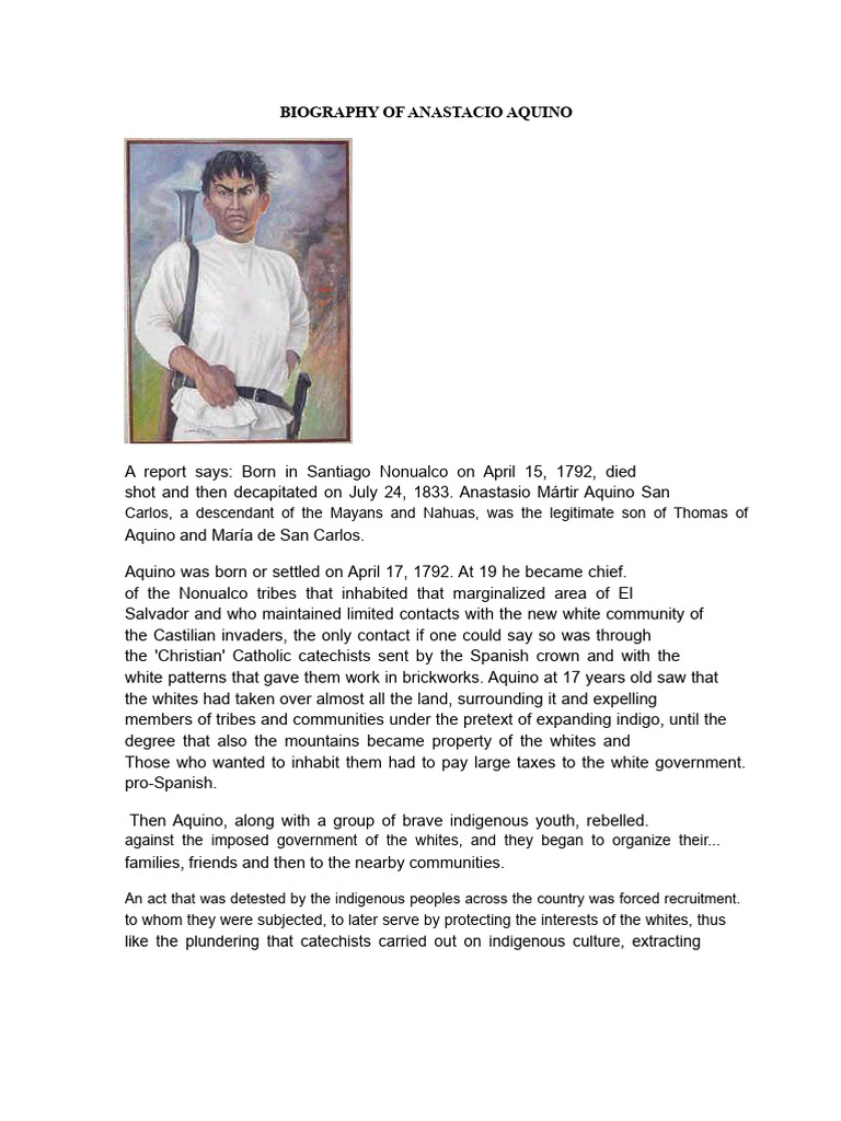 Anastacio Aquino: Indigenous Leader's Struggle | PDF