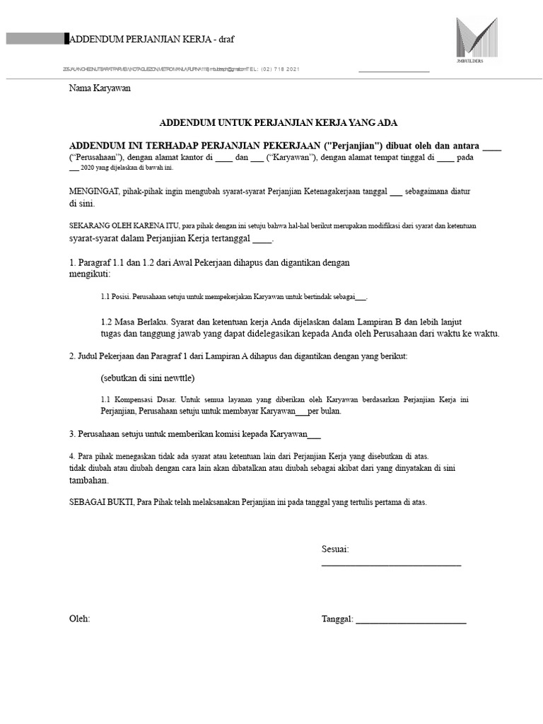 Addendum Kontrak | PDF