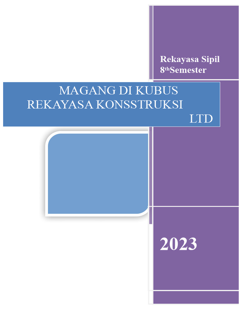 Laporan Magang Rekayasa Sipil 2023 | PDF