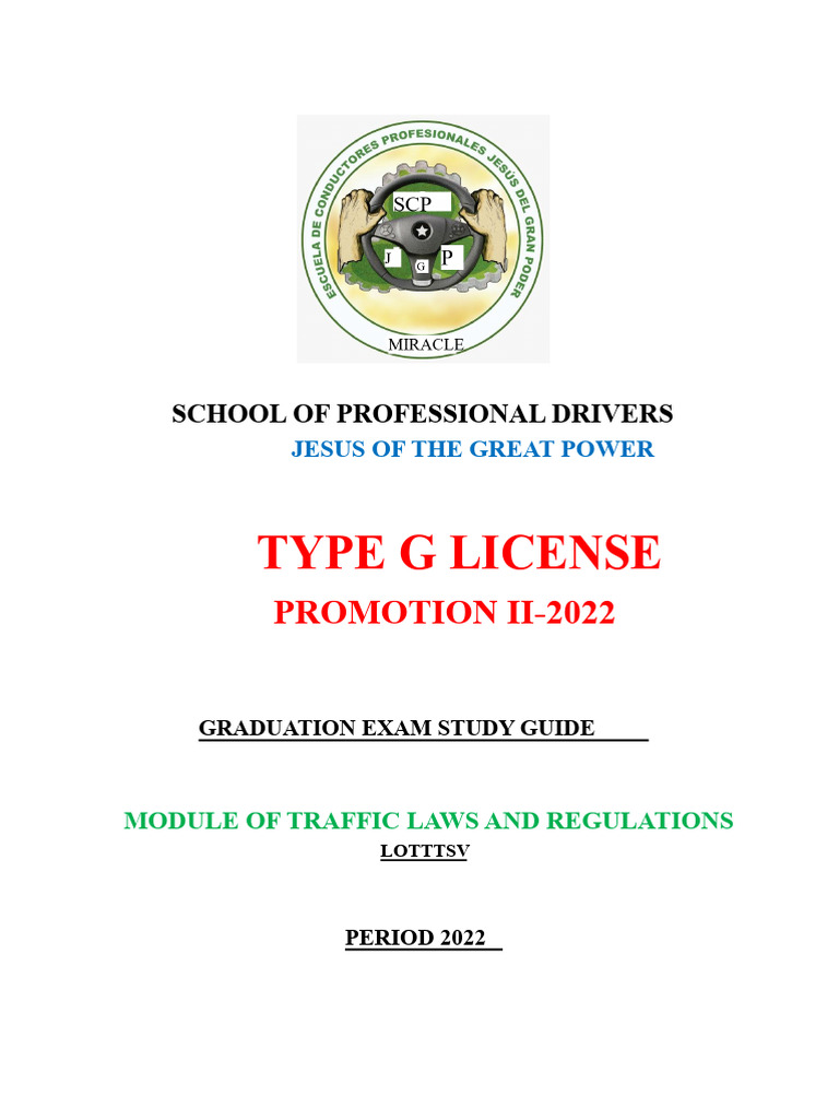 Type G License Exam Study Guide | PDF | Driver's License | Justice