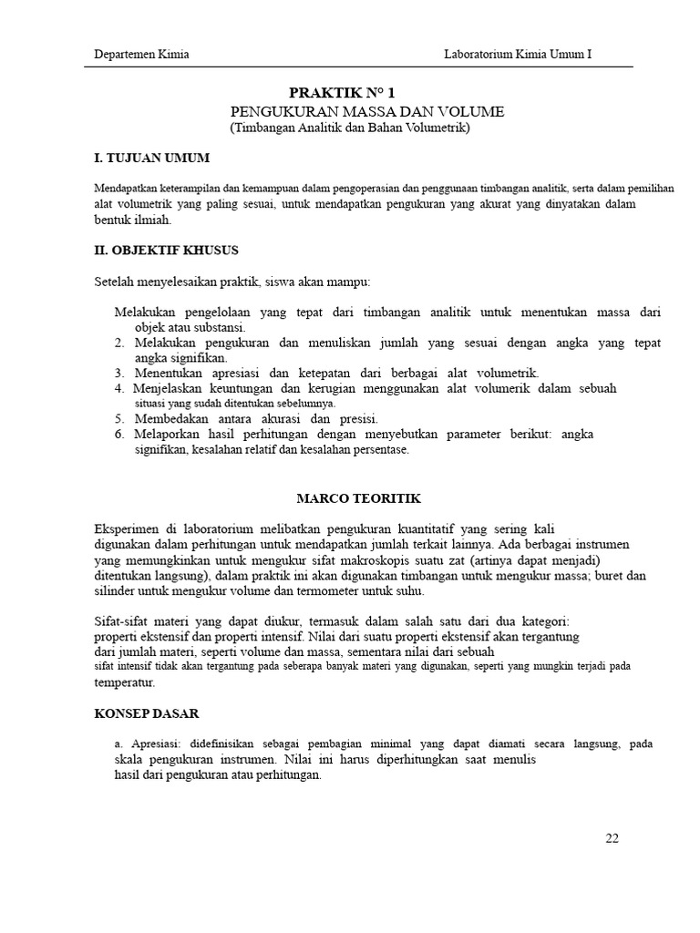 Praktik Pengukuran Massa dan Volume | PDF