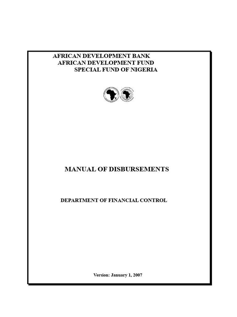 BAD Disbursement Manual | PDF | African Development Bank | Loans