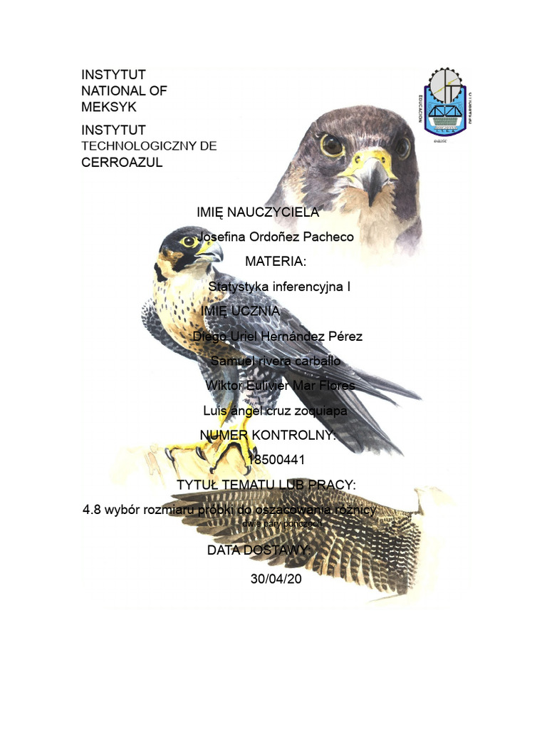 4.8 Wybór Rozmiaru Próbki Do Oszacowania Różnicy Dwóch Średnich | PDF