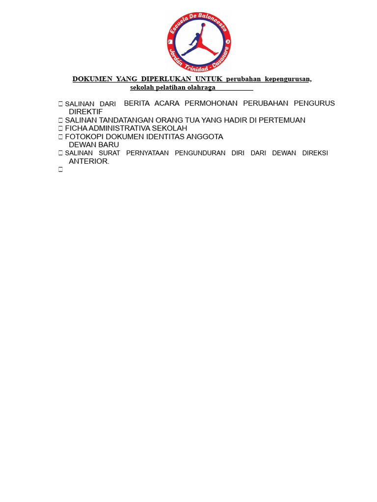 Format Berita Acara Perubahan Direksi Sekolah | PDF