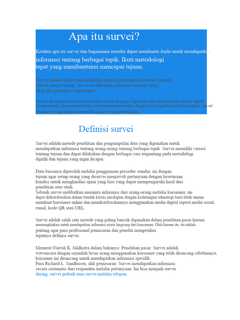 apa-itu-survei | PDF