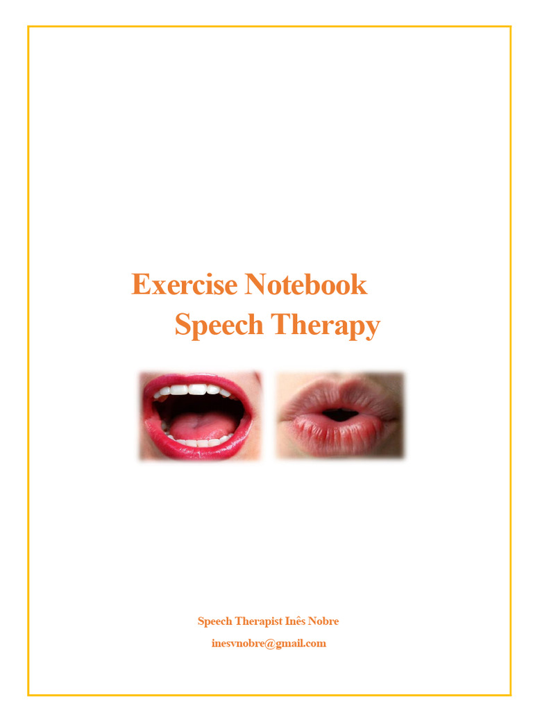 Speech Therapy Exercise Notebook | PDF | Primate Anatomy