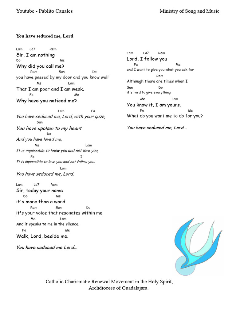 You Have Seduced Me, Lord | PDF