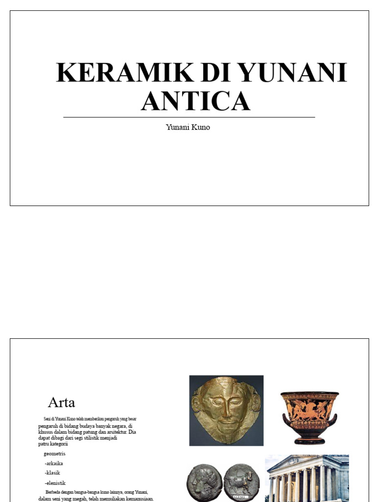 Keramik Di Yunani Kuno | PDF