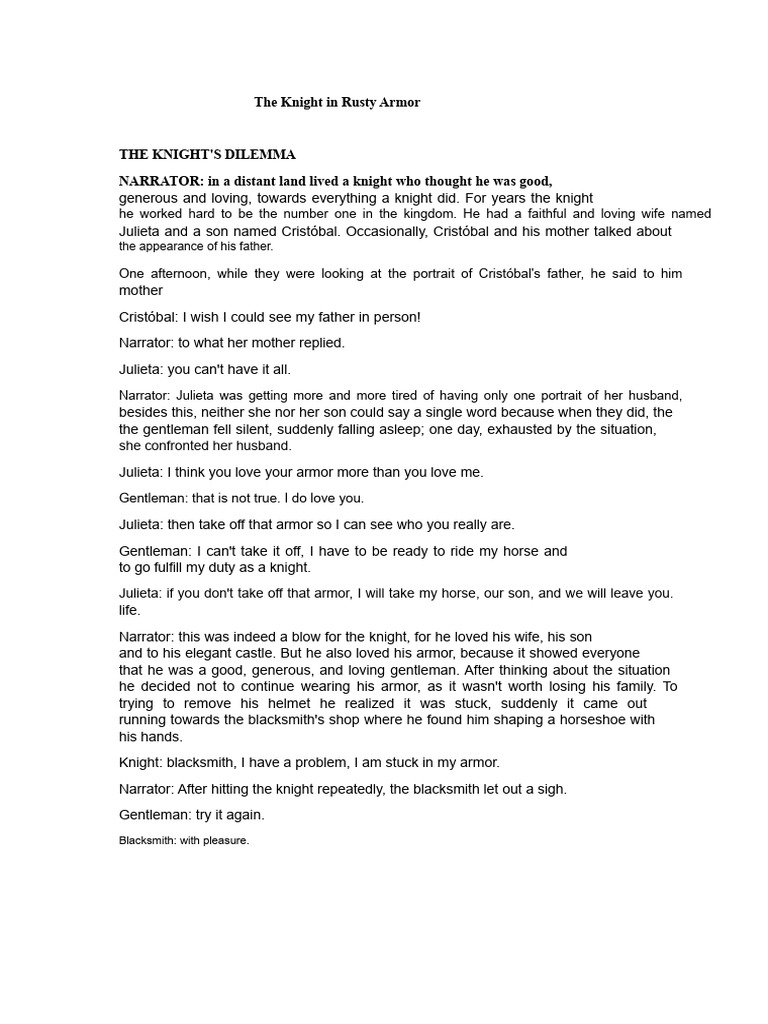 Play The Knight in The Rusty Armor | PDF