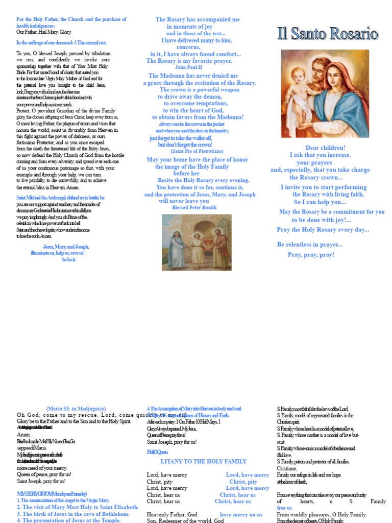 How To Recite The Holy Rosary | PDF | Rosary | Mary, Mother Of Jesus