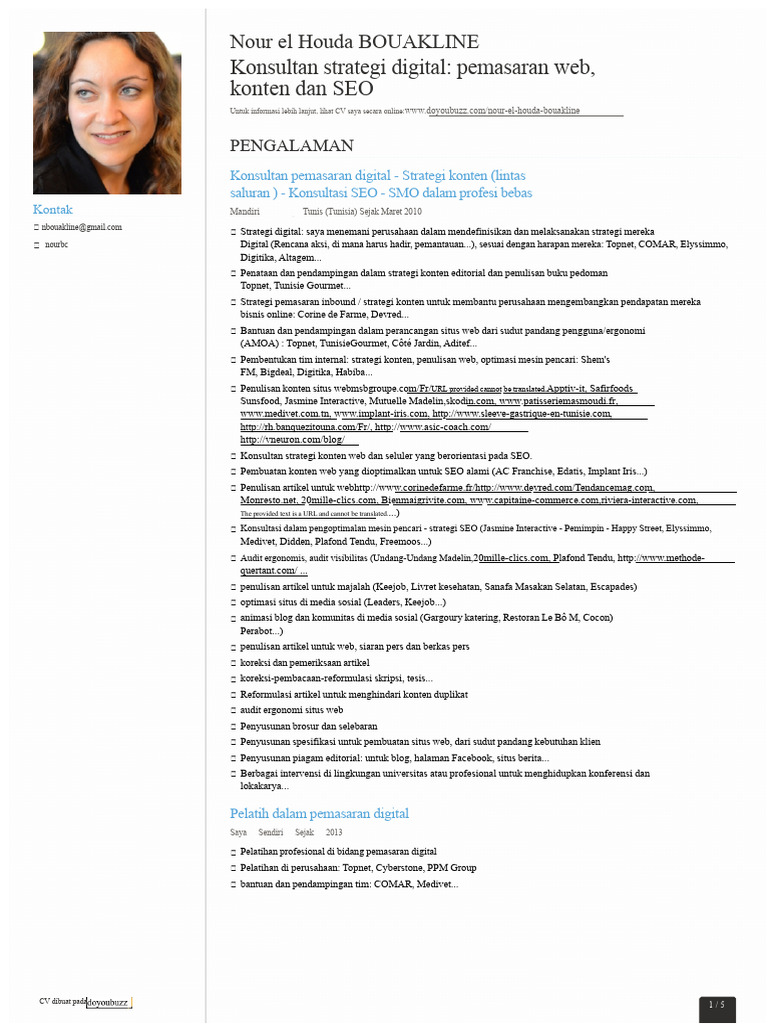 CV Nour El Houda Bouakline | PDF